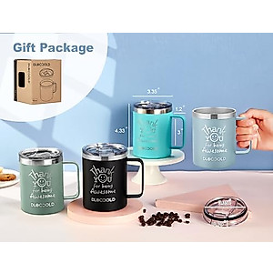 Thank You Gifts for Women, Coworkers Employee Appreciation Gifts, Xmas Holiday Gifts for Staff, You Are Awesome Thanksgiving Gift for Men Friends Funny Retirement Nurses Day Gifts Coffee Mug, Black