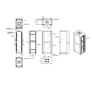 Sysracks 42U Server Rack Cabinet – 35" Deep Free Standing IT Enclosure with Air Control System, 4 Fans, PDU, Glass Door, Lockable Side Panels, and 1 Shelf for 19" Mount Equipment