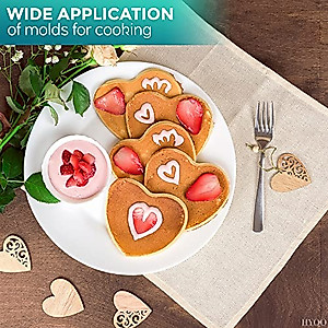 5Pcs Egg Rings for Frying Eggs - Pancake Mold Women's Day Breakfast Accessories Heart Ring Star Shaped Molds Mickey Mouse Mold Round Egg Mold - Stainless Steel Ring Molds for Cooking Egg Accessories