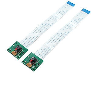 DEVMO 2 Pcs 5 Million Pixels CSI Interface Camera Module with 15cm 6 Inch Flexible Cable Compatible with Raspberry Pi 3, 3B+, 4 and Model A/B/B+