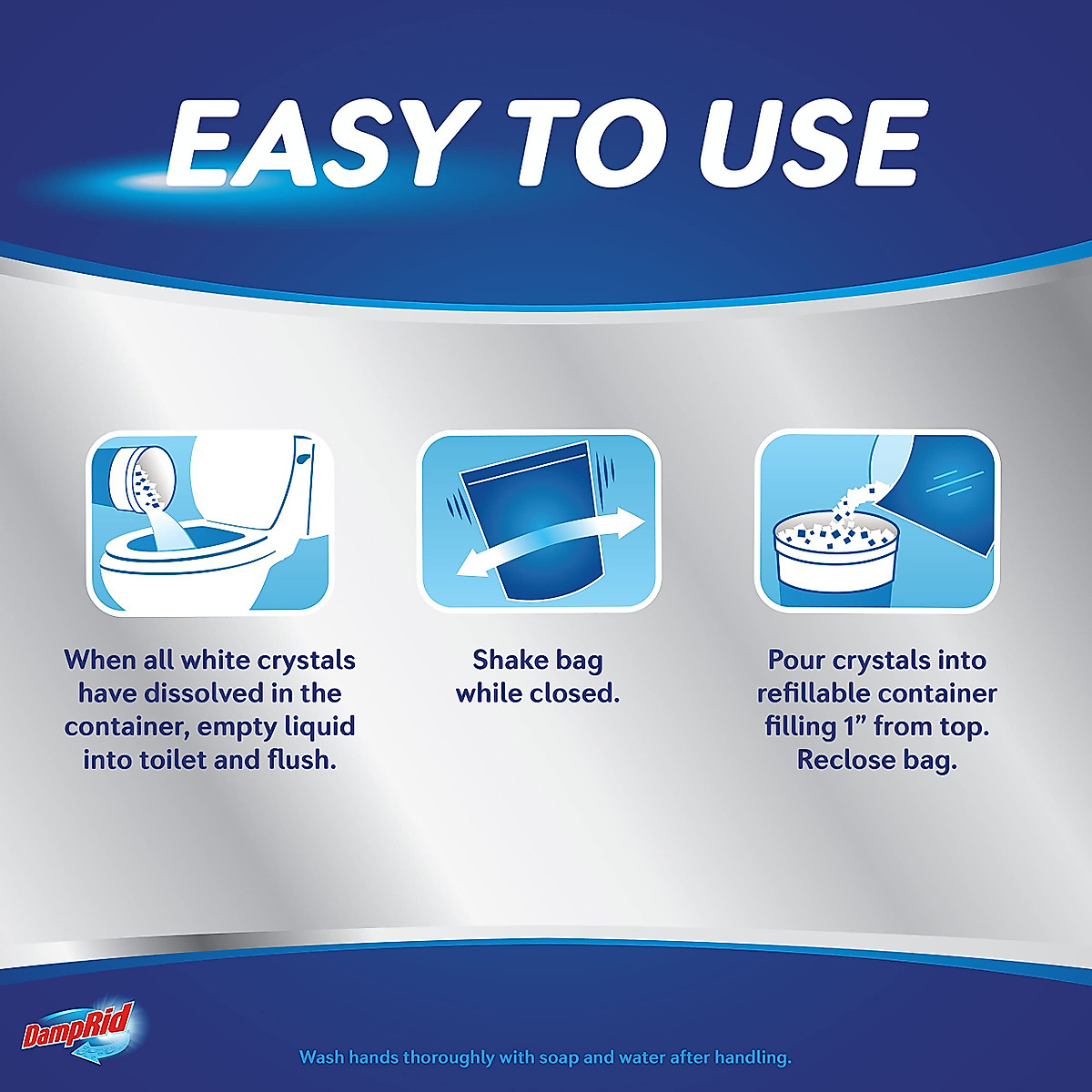 DampRid Refill Bag, 4-Pack - Fresh Scent Moisture Absorbers for Rooms with Excess Humidity, Long-Lasting, Eliminates Musty Odors and Creates Fresher Air, 4/2 lb. 12 oz (1.24 kg)