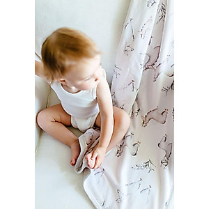 Oilo Newborn Baby Blanket |Gender-Neutral Lightweight Double-Layer Travel Plush wrap | Breathable Thick Fluffy Throw Blanket |Cute Cuddle Cotton Fabric Comforter |Soft Receiving Toddler/Infant Quilts