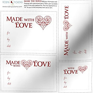 Spoonflower Fabric - Quilt Love Label Printed on Petal Signature Cotton Fabric Fat Quarter - Sewing Quilting Apparel Crafts Decor