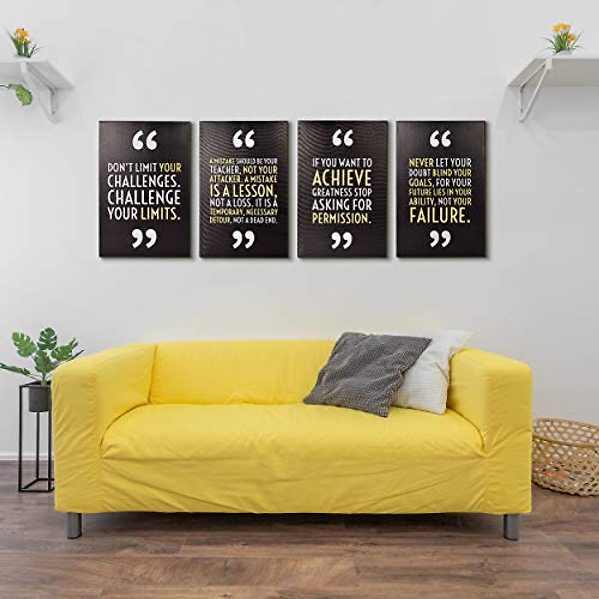 Quotes From Love Inspirational Wall Art - Decor for the Office, Living Room, Bathrooms, Dining Room , Classroom, and More - Inspirational canvas 12 X 16 - Motivational Wall Art - Ready to Hang Positive Quotes Wall Decor