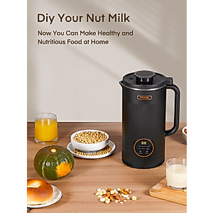 FOHERE 35oz 6 In 1 Nut Milk Maker, 1000ml 800W Automatic Cow Milk Maker Machines Plant-Based Milk, Soy, Oat, Juice, Baby Food, With 12H Timer/Self-Clean/Keep Warm/Boil