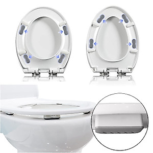 Bidet Toilet Seat Bumper 8 Pcs Bidet Attachment for Toilet，Universal Seat Bumper Kit Replacement Bumpers with Strong Adhesive， Reduce The Noise，Stop The Toilet from Sliding
