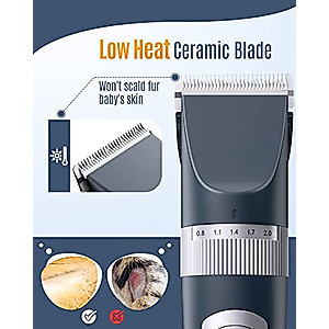 Cat Grooming Clippers for Matted Long Hair,Low Noise Cat Clippers Shaver,4 Speed Cordless Pet Clippers Kit for Cats Dogs and Pets