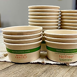 Outside the Box Papers 2 Ounce Souffle Cups and Lids - 100% Biodegradable and Compostable - 100 Pack