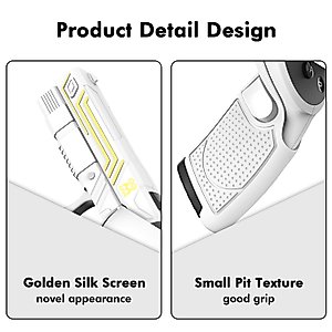 AMVR VR G-un Stock Cover Compatible with Oculus Quest 2 - Weighted Hard Grips for Meta Quest2 Controllers Enhanced FPS Games Reality Holding Feels, Anti Slip Handle Shell Case Protector