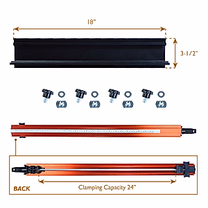 O'SKOOL 24 inch Straight Edge Guide Clamp with Band Saw Fence