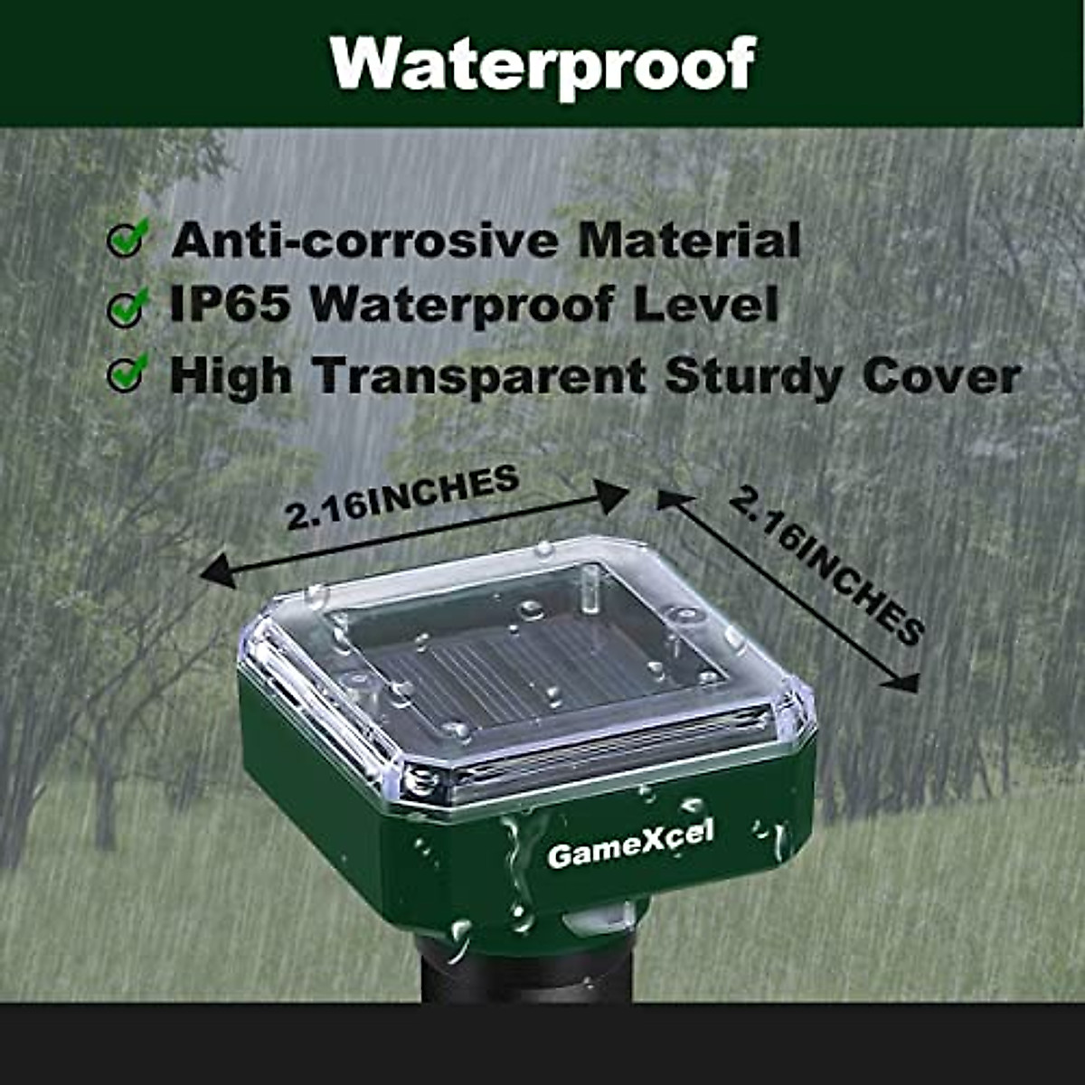 Solar Mole Repeller Gopher Repellent Ultrasonic Solar Powered 2pcs Pest Repeller for Mole Repeller Rodent Gopher Deterrent Vole Chaser for Lawn Yard & Garden of Outdoor Use 2 Packs