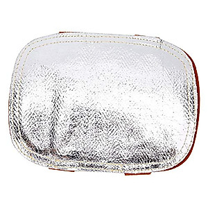 Longzhuo Welding Heat Shield For Hands, Welding Gloves Pad, Fireproof Gloves Pad, Welding Gloves Heat Shield Split Cowhide Leather Aluminized Back Welding Hand Pad