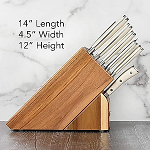 Wusthof Classic Ikon Creme 16 Piece Knife Set with Acacia Block