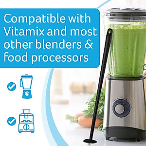 IMPRESA [2 pack] Silicone Blender Spatula for Vitamix Blender & More - Gives Easy Reach - Jar Spatula to Prevent Food Waste - Long Handle Spatula for Vitamix Blender Cup - 14' Handled Scraper