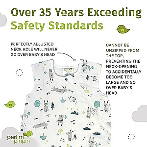 New 2024 Spring Summer Release - Perlimpinpin 0.7 TOG Cotton Baby Sleep​ Sack – Tailored to any American Climate