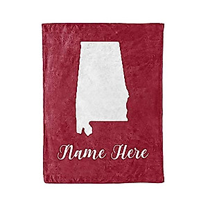 State Pride Series Alabama - Personalized Custom Fleece Blankets with Your Family Name - Celebrate United States