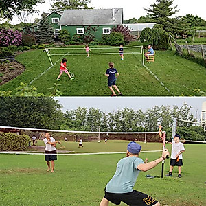 DOURR Badminton Tournament Net with Rope Cable (20 FT x 2.5 FT) (with Nylon Rope Cable)