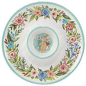 Certified International Joy of Easter Melamine 3 Piece Hostess Servware Set, Multicolor, Large