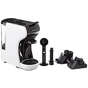 FRIGIDAIRE ECMN103-WHITE Multi Capsule Compatible Coffee Maker-Nespresso Dolce Gusto and Grounds, White