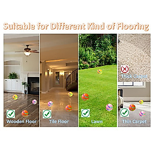 SCOLEA PawDepot Smart Interactive Dog Cat Toy Balls with Remote Control (Orange)