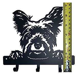 Key Holder for Wall Mount with 3 Hooks (Yorkie)