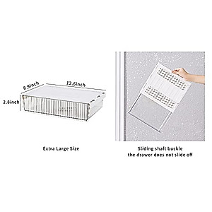 submatches Under Table Desk Drawer Storage Organizer, Attachable Under Desk Storage Drawer, Strong Adhesive Under Desk Pencil Drawer Slide Out, Add a Desk Drawer Hidden Under Mounted (Extra Large)