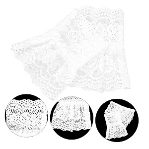 Beaupretty 1 Pair Lace Trim Manicure Gloves Nail Art Decoration Lace Hand Cuff Elastic Wrist Cuffs Fingerless Wrist Cuffs Emptiness Fake Sleeves Bracelet Wrist Cover