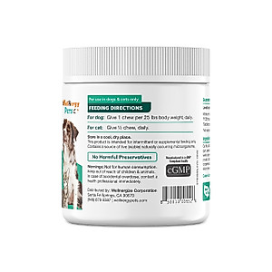 Wellnergy Daily Probiotic & Prebiotics Soft Chew for Dogs & Cats - Digestive Support for Diarrhea, Constipation, Upset Stomach, Indigestion & Gas - Helps Digestion, Allergy Skin & Immune Health 70ct