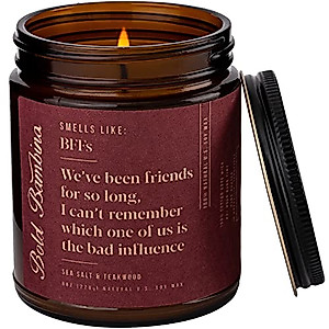 Funny Gift Candle for Women, Bestie, Coworker, Mom, Sister, Best Friend Candle, Friendship Candle, All Natural Soy Wax Candle, 8oz- Made in USA (Funny BFF Candle)