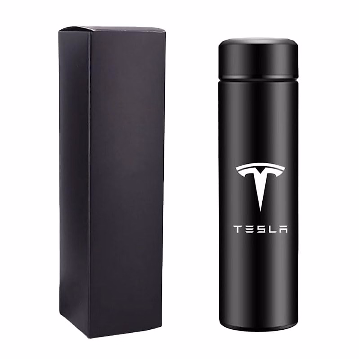 MADASD Insulated Coffee Cup for Tesla Model Y,Insulated Coffee Tumbler Stainless Steel to Go for Hot/Ice Coffee Tea with Seal Lid nsulated Beverage Containers,Black