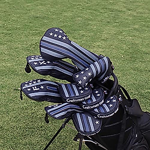 Craftsman Golf Blue Strips Golf Putter Blade Head Cover Headcover Magnetic Closure for Scotty Cameron Odyssey