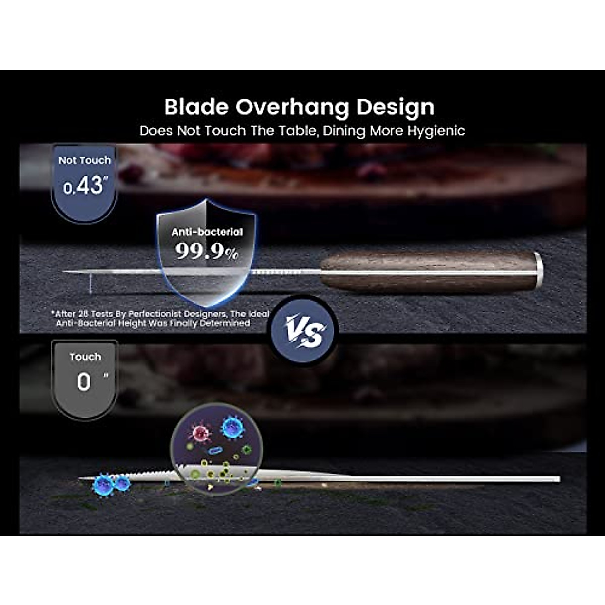 SYOKAMI Steak Knives Set Of 6, 4.8 Inch High-Carbon Japanese Stainless Steel Non-serrated Steak Knife With Wood Handle, Damascus Pattern Full Tang Design, Razor-Sharp Dinner Knives With Gift Box