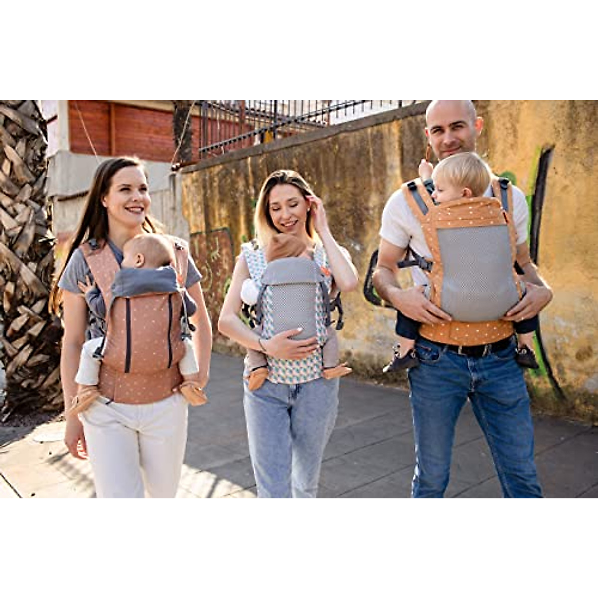 Beco Toddler Carrier with Extra Wide Seat - Toddler Carrying Backpack Style and Front-Carry - Lightweight & Breathable Child Carrier - Toddler Sling Carrier 20-60 lbs (Cool Brick Heart)
