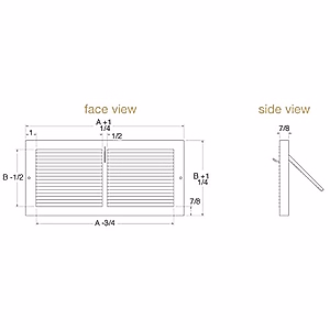 Imperial RG0121 14 x 8-Inch Steel Painted Baseboard Register, White