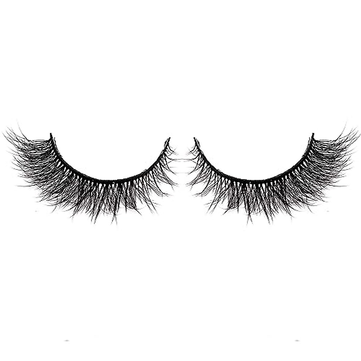 SQYlashes False Eyelashes Short Lashes Natural Look, Wispy Lashes Cat Eye 12mm - 7 Pairs, ZG67