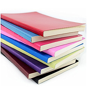 KEVXT B6 Size PU Leather Writing Journal, Notebook Notepad Journal Bulk Pack, Wide Ruled Journal for Students,Size: 4.9" X 6.9" 64 Sheet/128 Pages(Set of 4,Random Color)