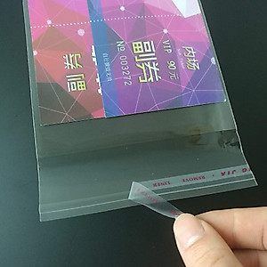 Borningfire 200 Pcs 4"x9" Clear Resealable Cellophane Bags Self Adhesive Sealing Treat Bags for Bakery Candy Cookie Prints Card Pretzels Lollipops Cake Pops