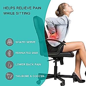 Muzsoul Gel Seat Cushions for Office Chairs Desk Chair Wheelchair Cushion - Tailbone Pain Relief Cushion Cool Breathable Without Sweating Non-Slip Cover Ergonomic Seat Cushion