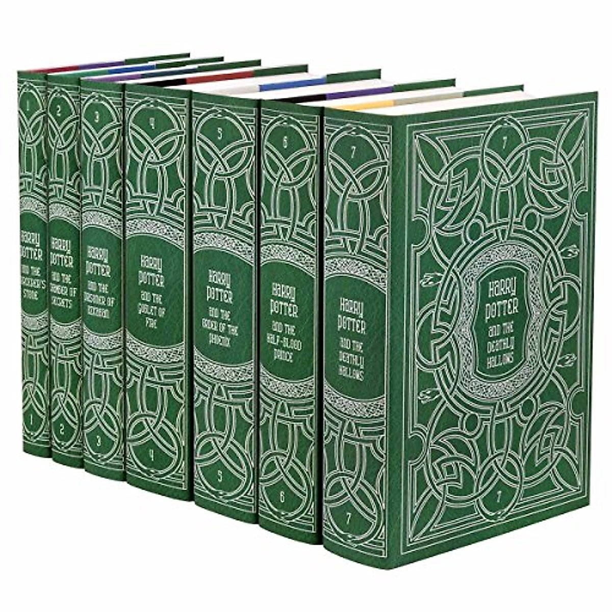 Juniper Books Harry Potter Boxed Set: Slytherin Edition | 7-Volume Hardcover Book Set with Custom Designed Dust Jackets | Author J.K. Rowling | Includes all 7 Harry Potter Series Books