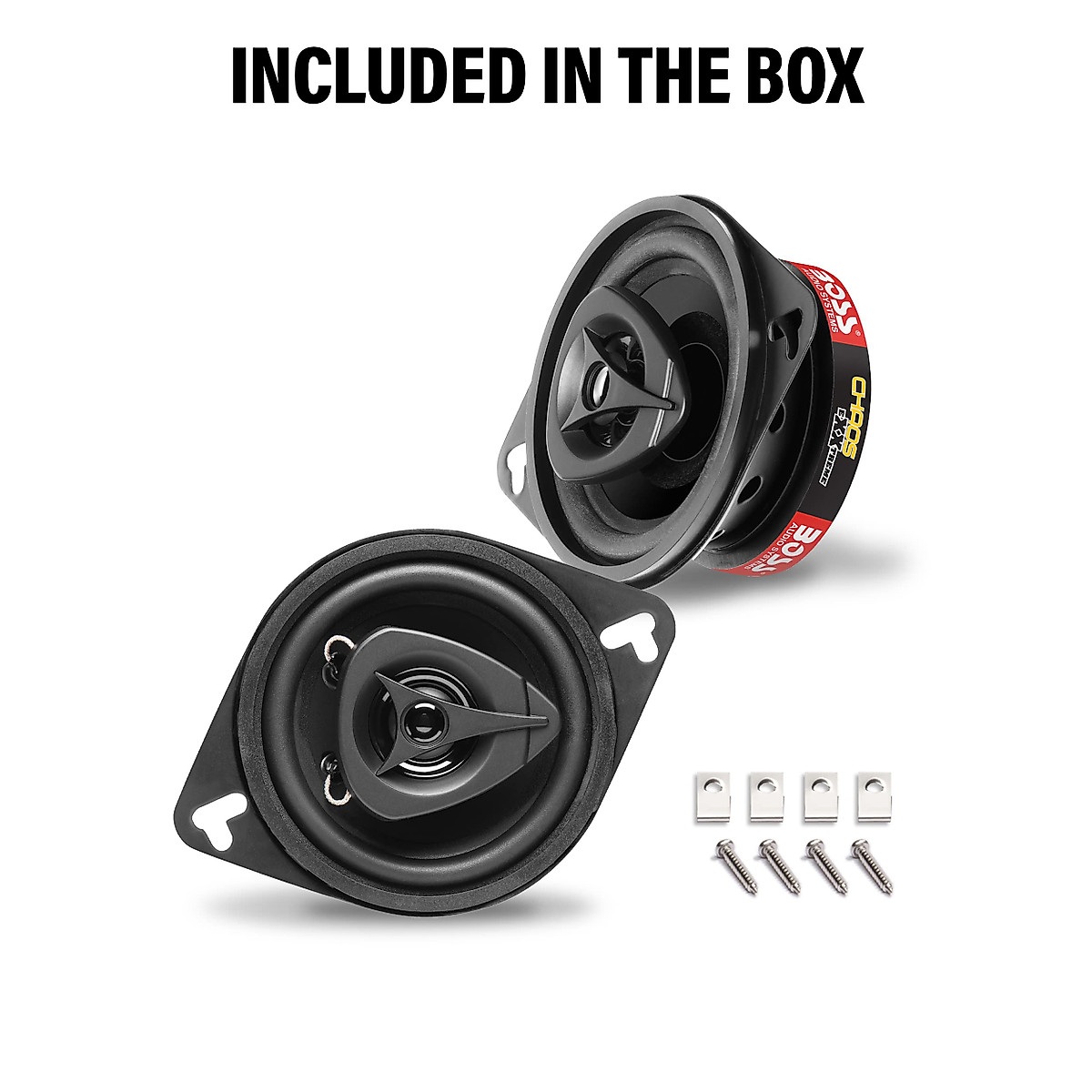 BOSS Audio Systems CH5530B Chaos Series 5.25 Inch Car Door Speakers - 225 Watts Max (per Pair), Coaxial, 3 Way, Full Range, 4 Ohms, Sold in Pairs, Bocinas para Carro