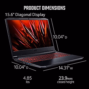 Acer Newest Nitro 5 Flagship Gaming Laptop: 15.6" FHD 144Hz IPS Display, Intel Gaming 8-Core i7-11800H, 64GB RAM, 4TB SSD, GeForce RTX 3050Ti, WiFi-6, Backlit-KYB, DTSX Audio, Cool Tech, Win11, TF