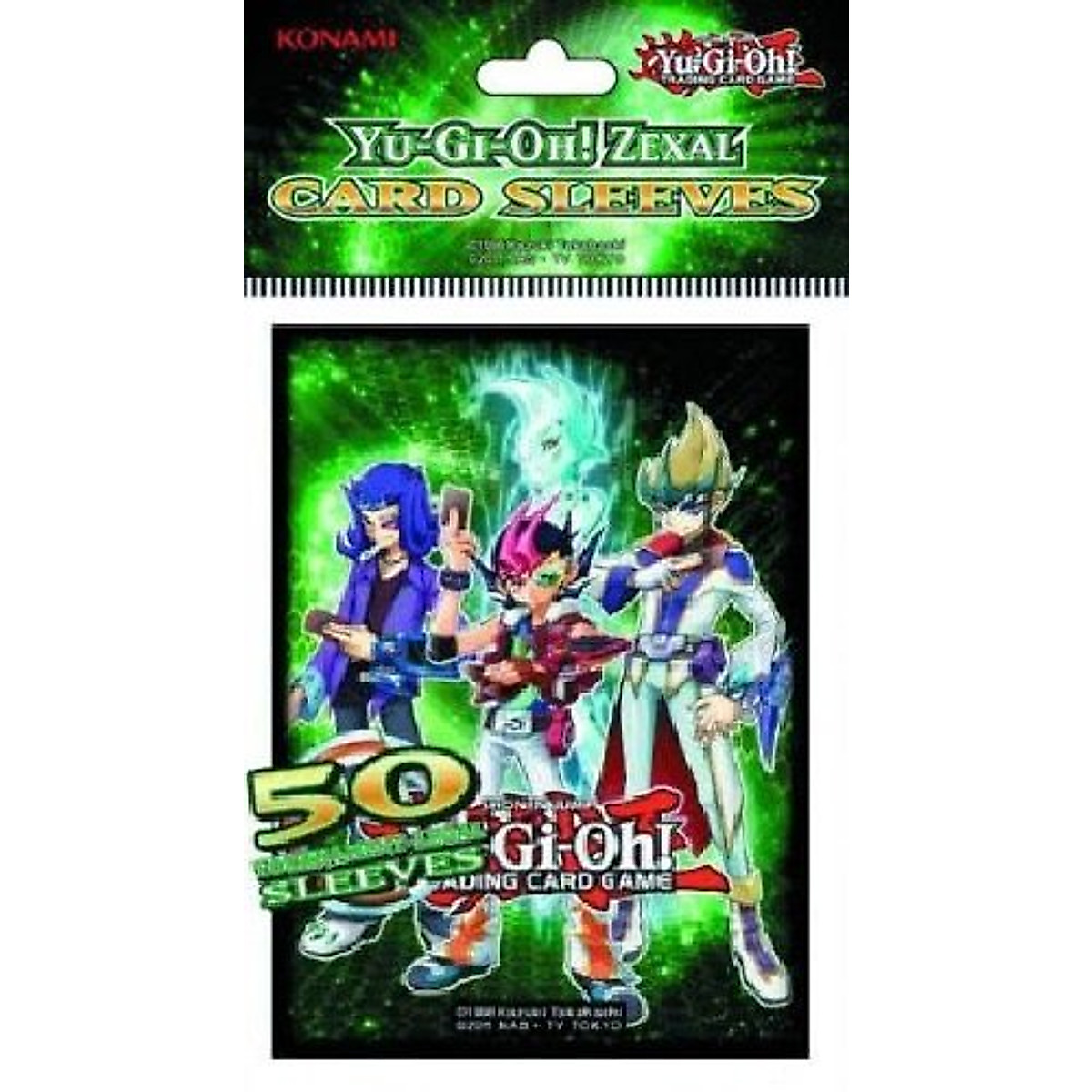 Konami Official Card Supplies YUGIOH ZEXAL Card Sleeves Yuma, Astral, Reginald & Kite [50 Count]