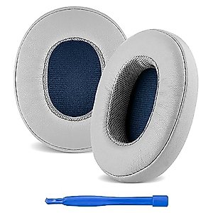 Ear Pads for Skullcandy Crusher Wireless Crusher Evo Crusher ANC Hesh 3 Venue ANC Headphones Replacement Ear Cushions, Ear Covers, Headset Earpads (Protein Leather/White)