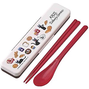 Skater Kiki's Delivery Service Baker's Ghibli Chopsticks and Spoon Set, 7.1 inches (18 cm)