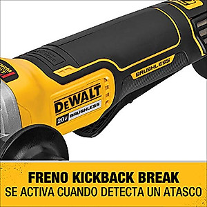 DEWALT 20V MAX* XR Angle Grinder with Brake, 5-Inch, Flathead Paddle Switch, Tool Only (DCG413FB)