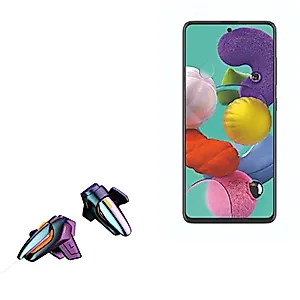 BoxWave Gaming Gear Compatible with Samsung Galaxy A51 5G (Gaming Gear by BoxWave) - Touchscreen QuickTrigger, Trigger Buttons Quick Gaming Mobile FPS for Samsung Galaxy A51 5G - Jet Black