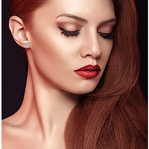 WAINIS 8 Pairs Stainless Steel Magnetic Stud Earrings for Men Women Non-piercing CZ Hypoallergenic Earrings 5-8mm