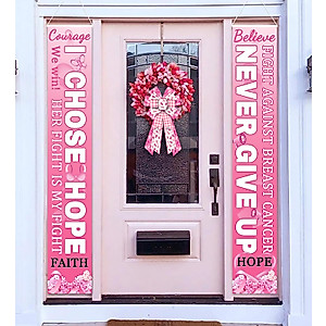 Large Breast Cancer Awareness Wreath Bows Pink White Buffalo Plaids Burlap Bows for Wreath, Small Pink Ribbon Bows for Women Girls Breast Cancer Charity Event Indoor Outdoor Party Decoration Supplies