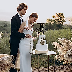 Black Glitter Till Death Cake Topper, Till Death Do Us Part/Till Death My Love, Wedding/Anniversary Party Decorations