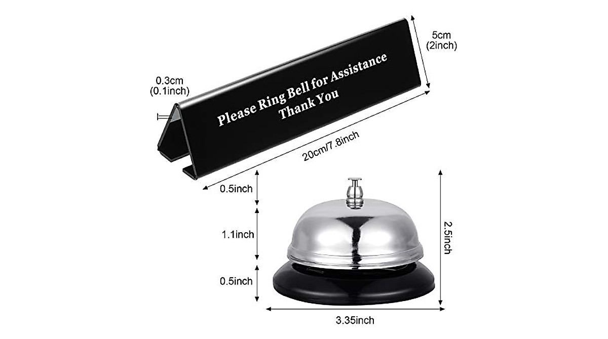 Boao Desk Service Dinner Bell & Sign for Efficient Assistance